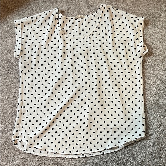 Pleione | Tops | Pleione Black And White Polka Dot Blouse | Poshmark